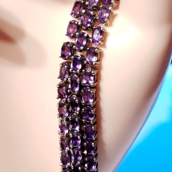 Source Unknown | Jewelry | Vintage Gorgeous Sterling Silver Amethyst ...